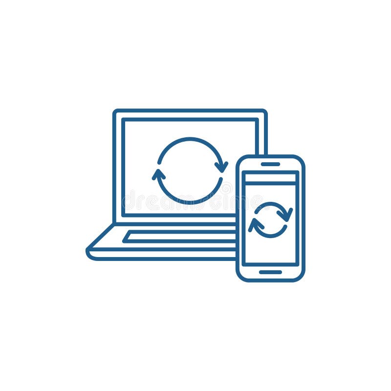 Update Computer Data Line Icon Concept. Update Computer Data Flat ...