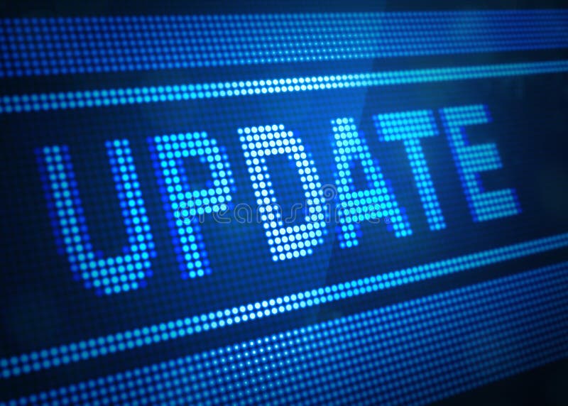 Update Digital Screen 3d Illustration Stock Illustration - Illustration ...