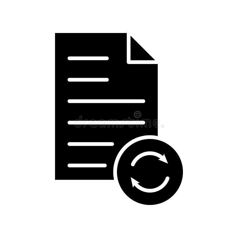 Update Document Icon Set.Recycle and Refresh Document File Vector ...