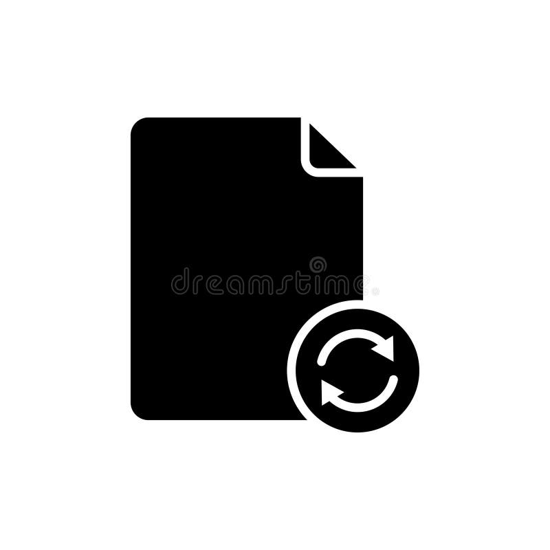 Update Document Icon Set.Recycle and Refresh Document File Vector ...