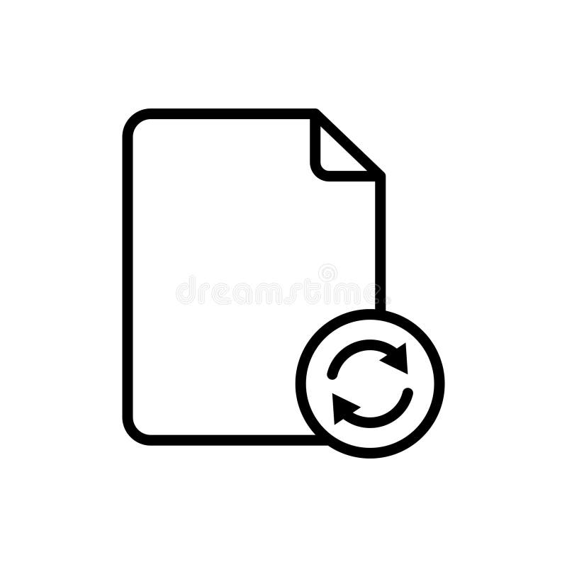 Update Document Icon Set.Recycle and Refresh Document File Vector ...