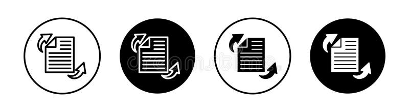 Update Document Icon Set.Recycle and Refresh Document File Vector ...