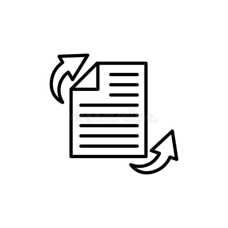 Update document icon stock vector. Illustration of vector - 338290736