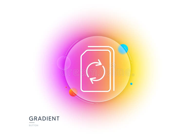 Update Document Line Icon. Refresh File Sign. Gradient Blur Button ...