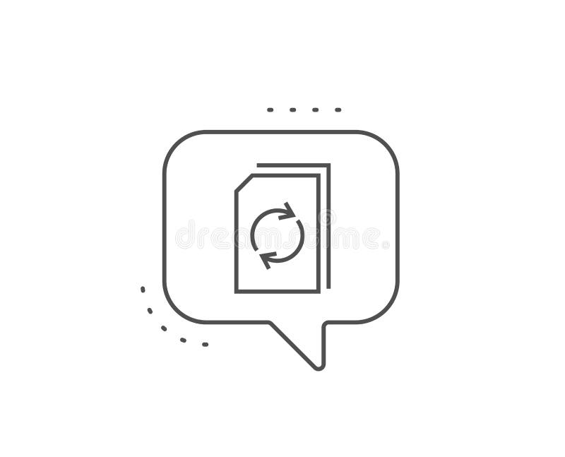 Update Document Line Icon. Refresh File Sign. Vector Stock Vector ...