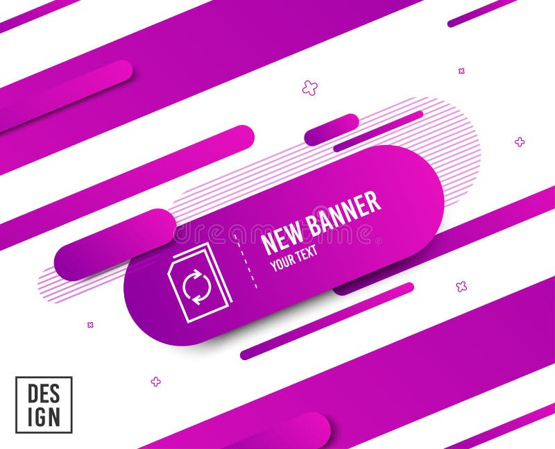 Update Document Line Icon. Refresh File Sign. Vector Stock Vector ...