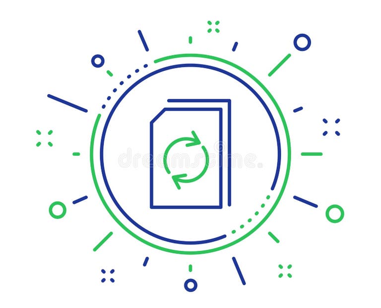 Update Document Line Icon. Refresh File Sign. Vector Stock Vector ...