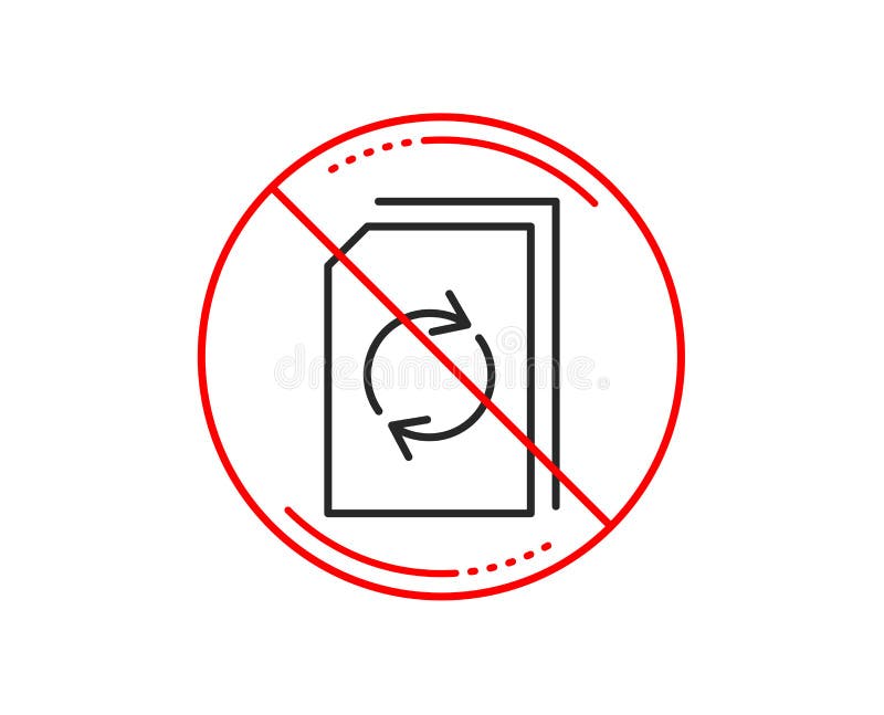 Update Document Line Icon. Refresh File Sign. Vector Stock Vector ...