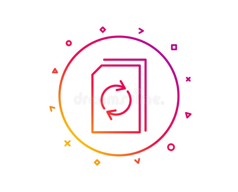 Update Document Line Icon. Refresh File Sign. Vector Stock Vector ...