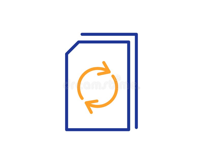 Update Document Line Icon. Refresh File Sign. Vector Stock Vector ...