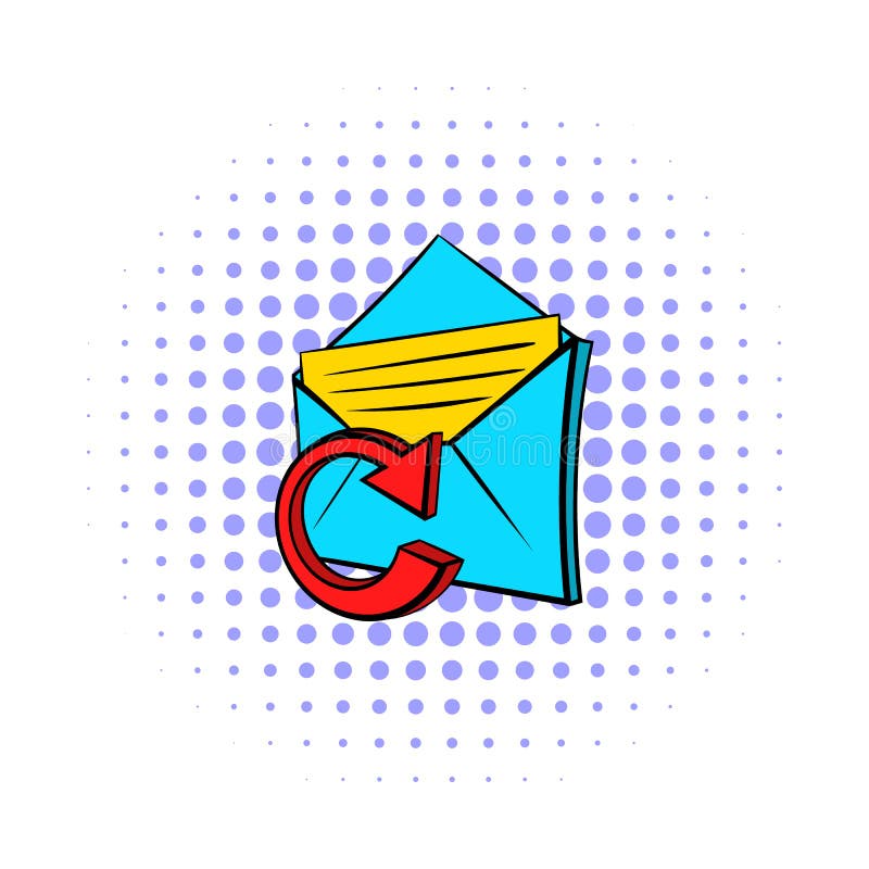 Update E-mail Icon, Pop-art Style Stock Vector - Illustration of ...