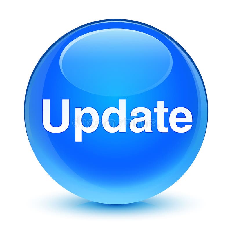 Update Glassy Cyan Blue Round Button Stock Illustration - Illustration ...