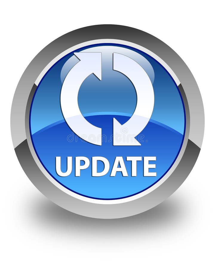 Update Glossy Blue Round Button Stock Illustration - Illustration of ... Update Glossy Blue Round Button Stock Illustration - Illustration of ...