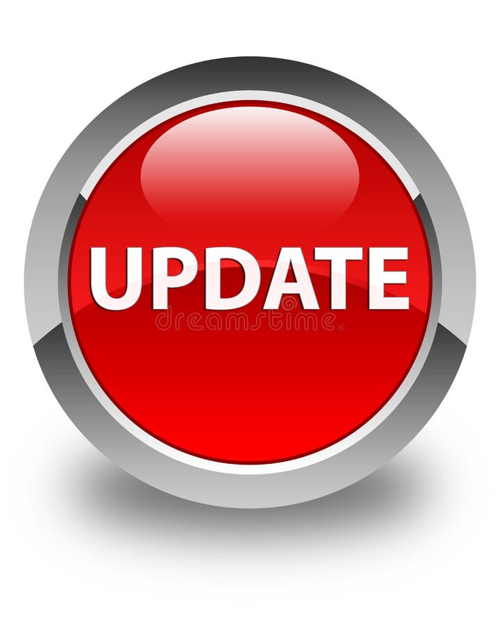 Update Glossy Blue Round Button Stock Illustration - Illustration of ...