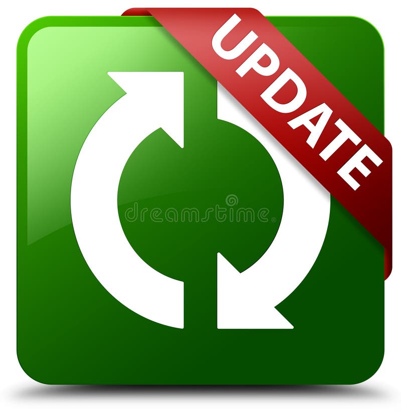 Update green square button stock illustration. Illustration of ...