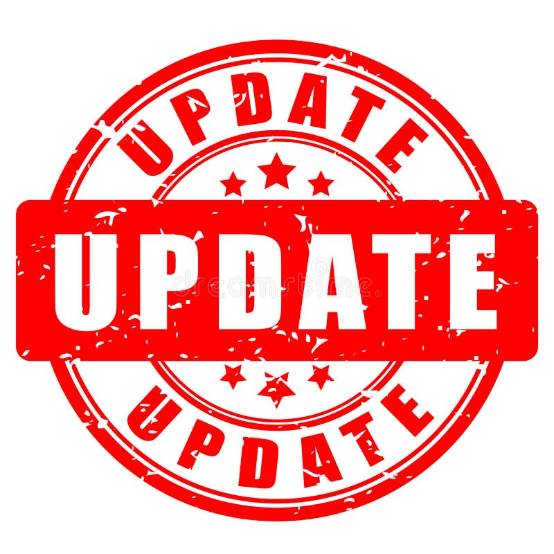 Update Grunge Rubber Stamp on White Stock Vector - Illustration of ...