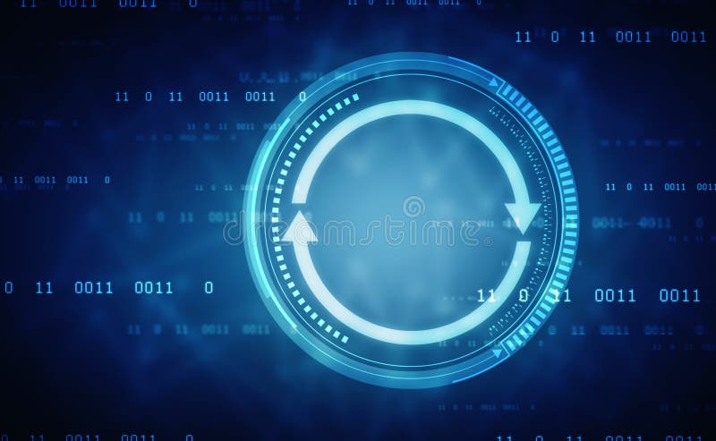 Update Icon with Binary Codes on Technology Abstract Background Stock ... Update Icon with Binary Codes on Technology Abstract Background Stock ...