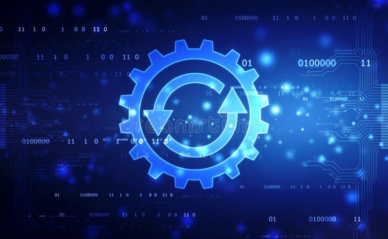 Technology Abstract Background Futuristic Background Cyberspace Concept Stock Illustration