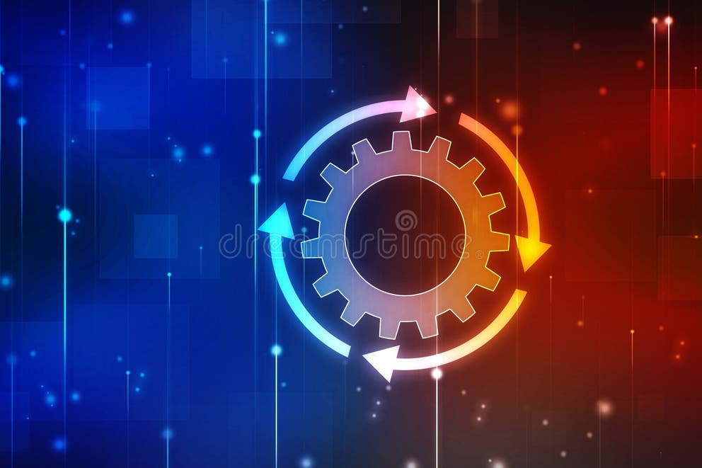 Update Icon with Binary Codes on Technology Abstract Background, Stock Illustration ...