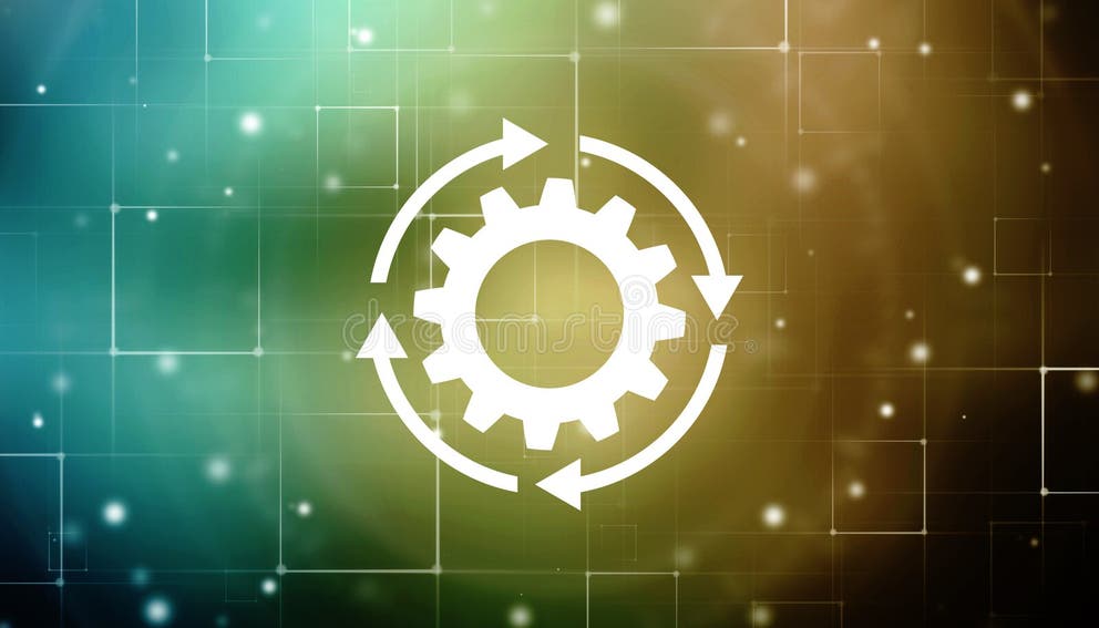 Update Icon with Binary Codes on Technology Abstract Stock Image - Image of matrix, sync: 370981061