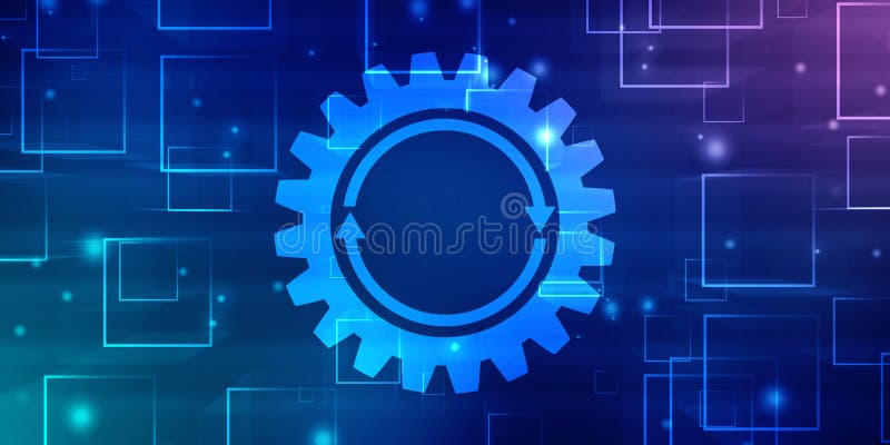 Update Icon With Binary Codes On Technology Abstract Background Stock Illustration