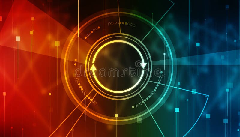 Update Icon with Binary Codes on Technology Abstract Background Stock Illustration ...