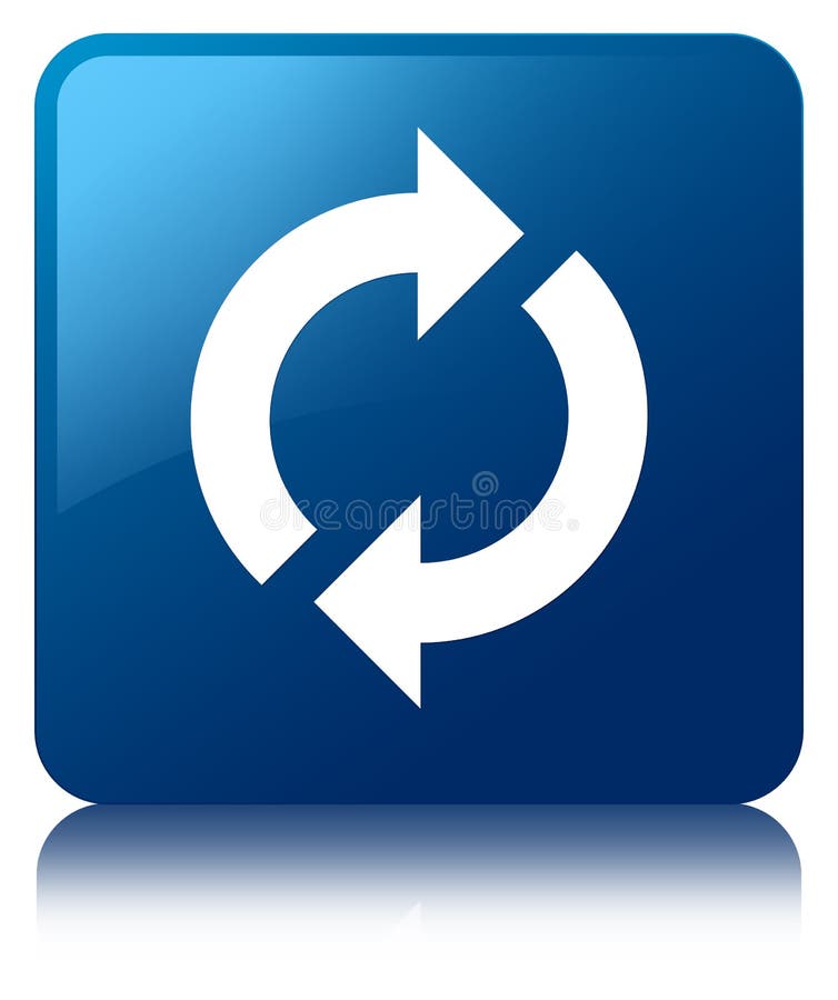 Update Refresh Icon Blue Square Button Stock Illustration Update Update ...