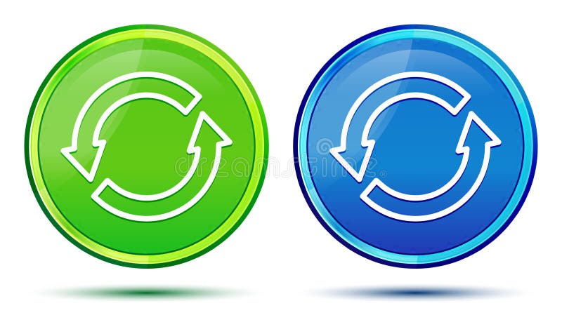 Update Icon Creative Natural Round Button Set Illustration Stock Vector ...