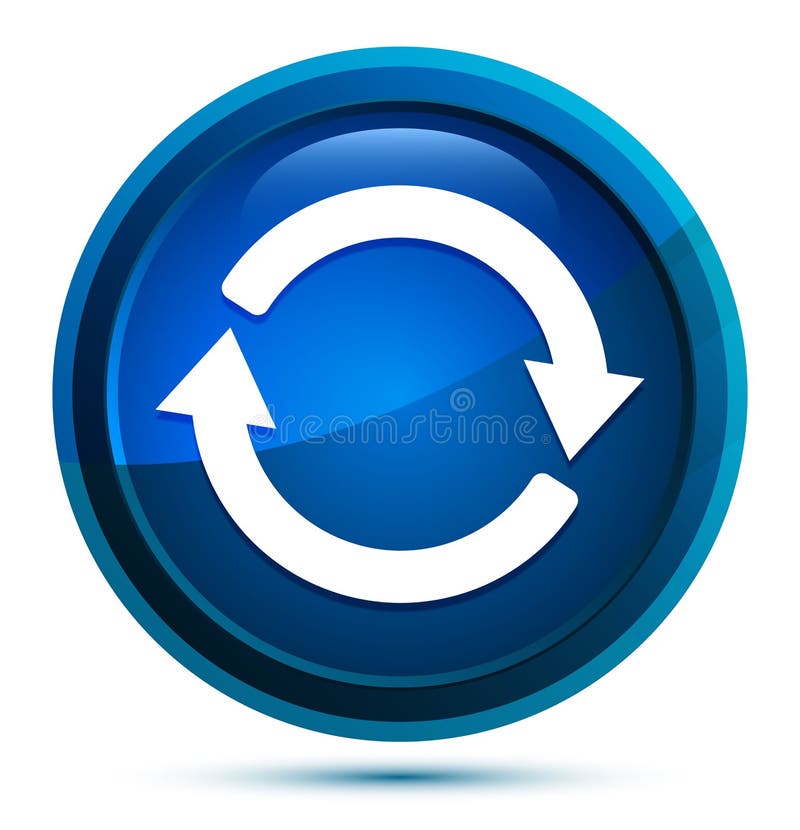 Update Icon Elegant Blue Round Button Illustration Stock Vector ...