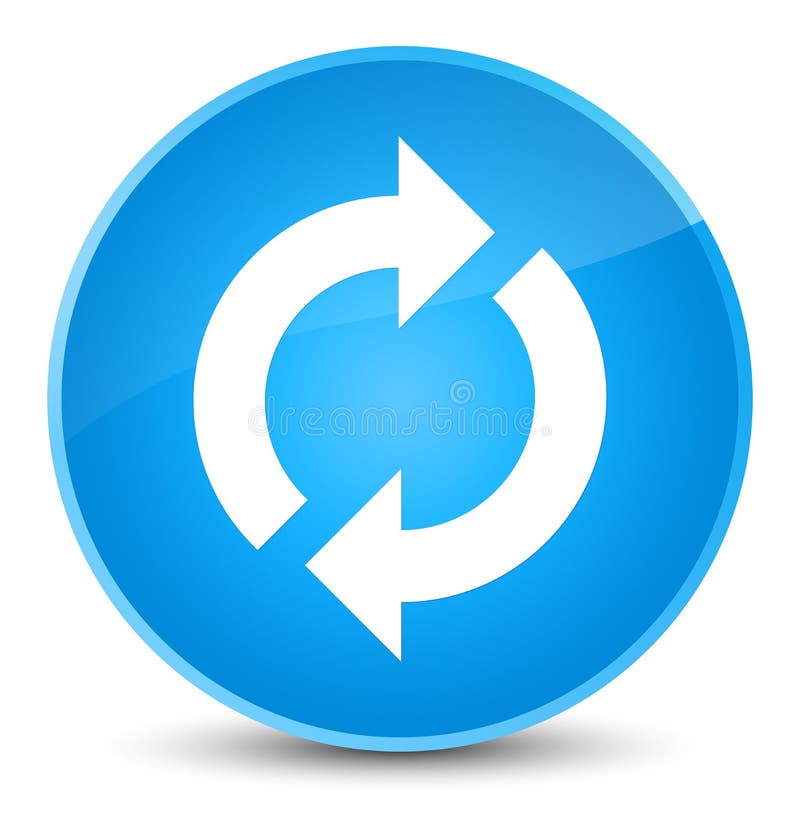 Update Icon Elegant Cyan Blue Round Button Stock Illustration ...
