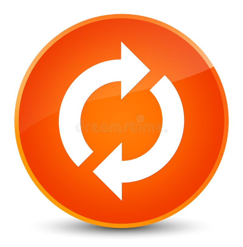 Update Icon Elegant Orange Round Button Stock Illustration ...