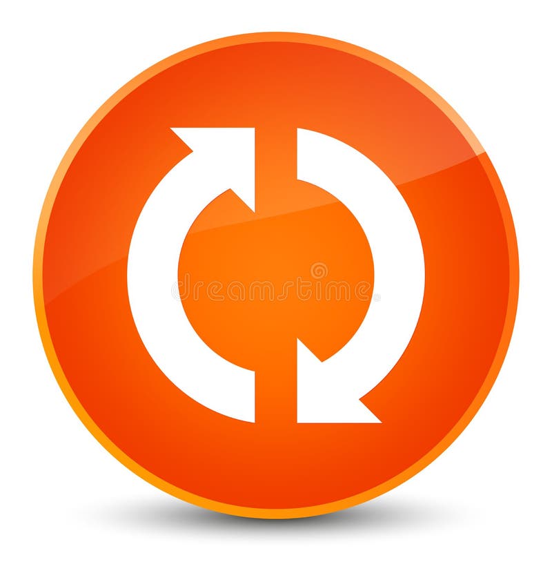 Update Icon Elegant Orange Round Button Stock Illustration ...