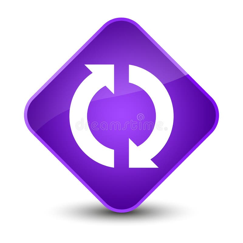 Update Icon Elegant Purple Diamond Button Stock Illustration ...