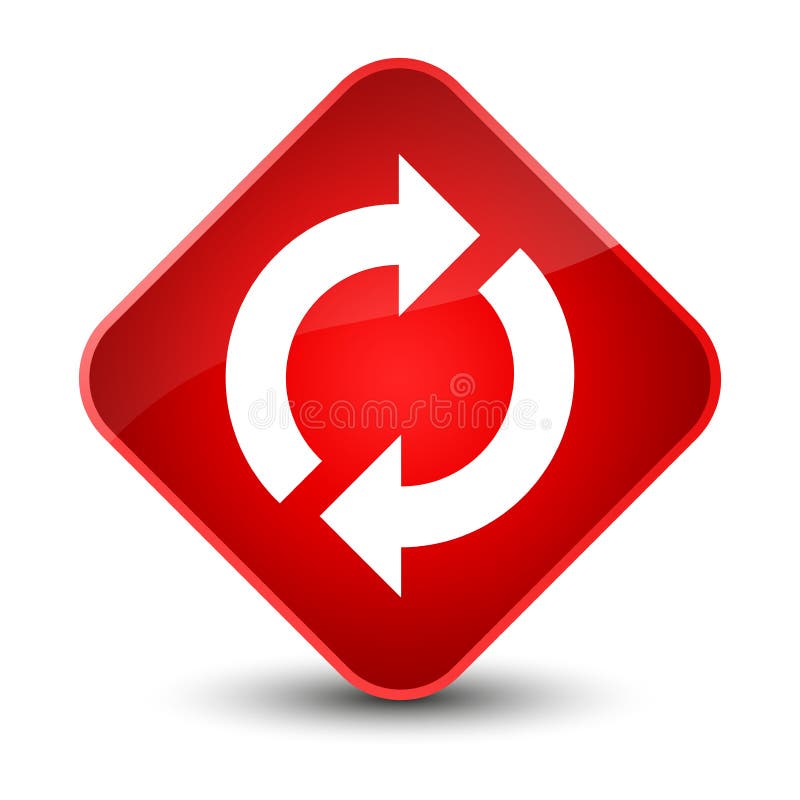 Update Icon Elegant Red Diamond Button Stock Illustration ...