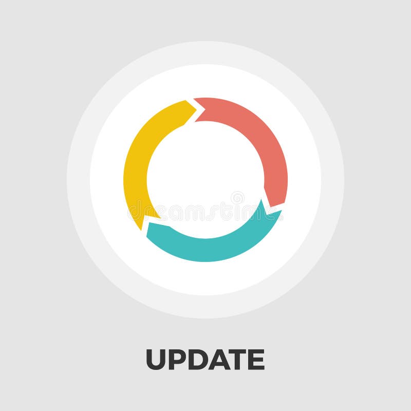 Update icon flat stock vector. Illustration of circle - 94287143