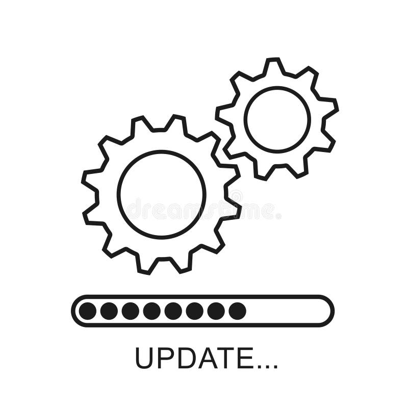 Loading or Updating Files with Mechanism Illustration. Vector ...