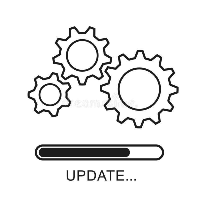 Loading or Updating Files with Mechanism Illustration. Vector ...