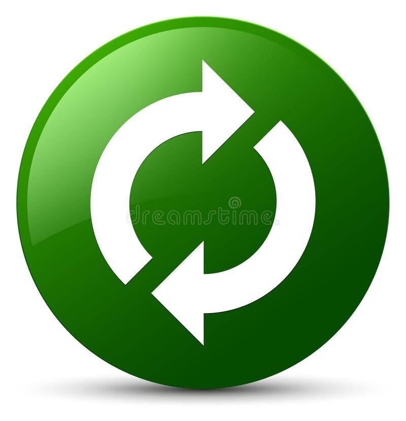 Update Icon Green Round Button Stock Illustration - Illustration of ...
