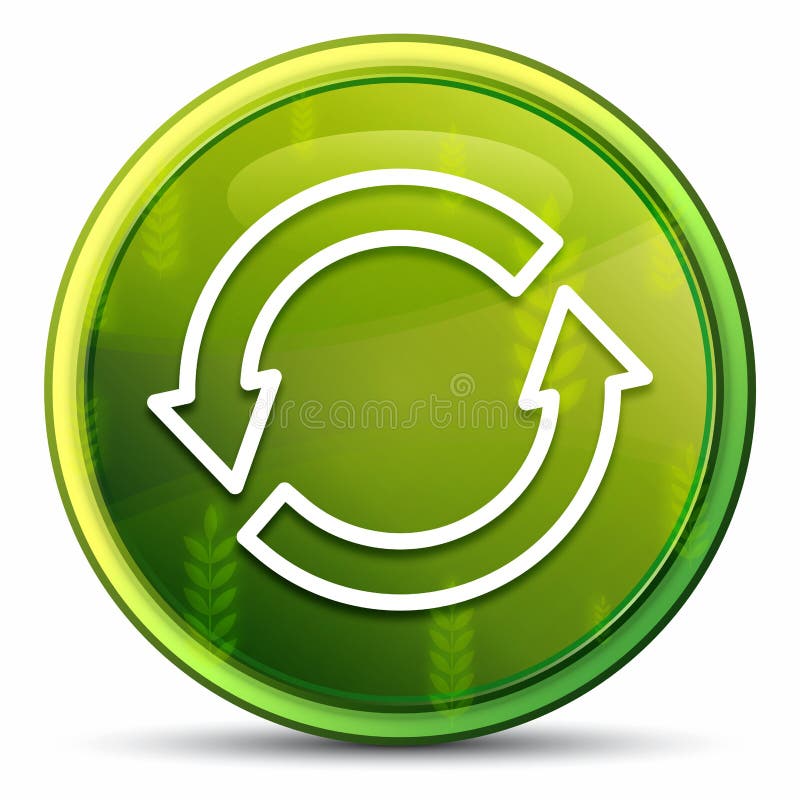 Update Icon Spring Bright Natural Green Round Button Illustration Stock ...