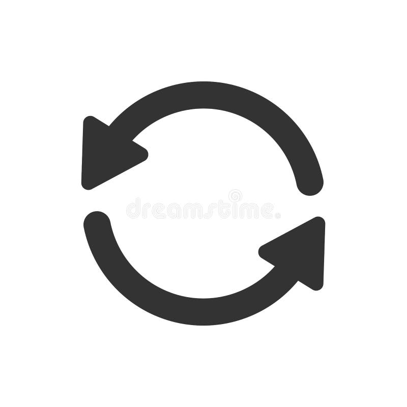 Update Icon Isolated on White Stock Vector - Illustration of recycle ...