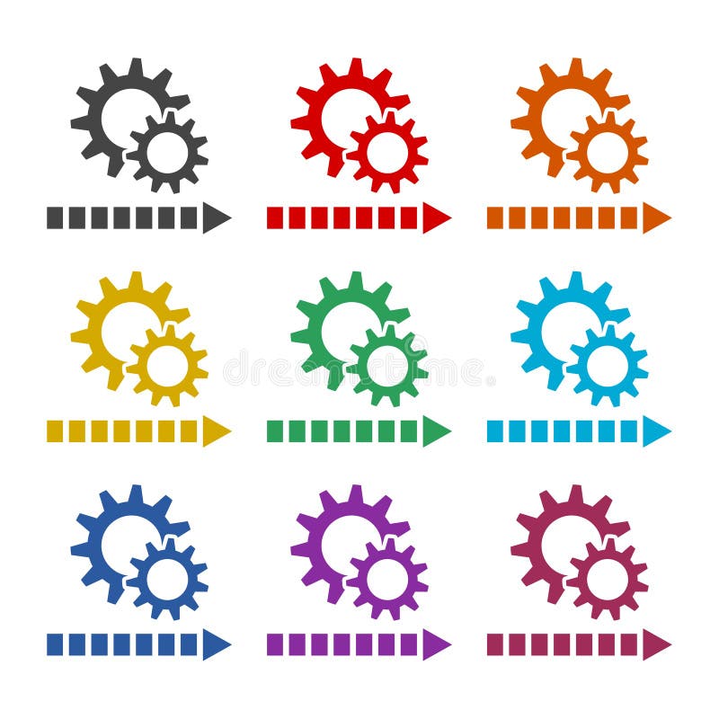 Update Icon or Logo, Color Set Stock Illustration - Illustration of ...