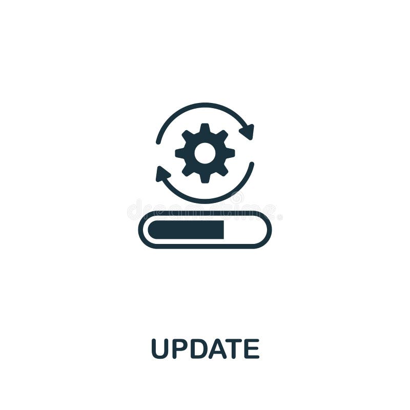 Update Icon. Monochrome Simple Line Data Science Icon for Templates ...