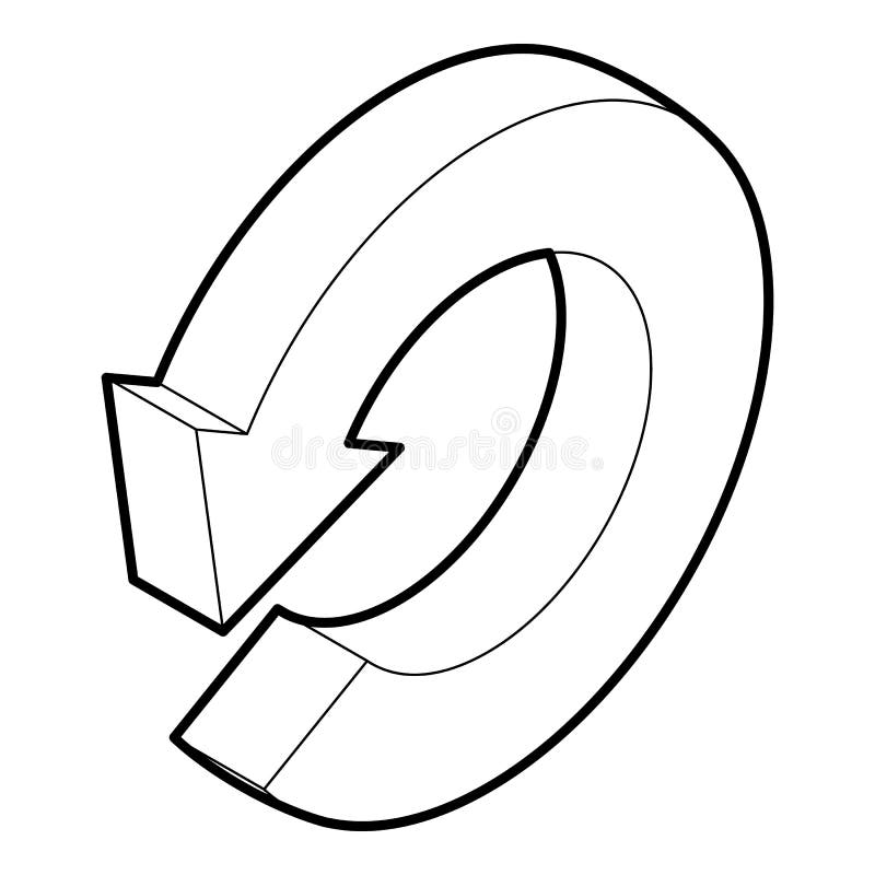 Update Icon in Outline Style Stock Illustration - Illustration of line ...