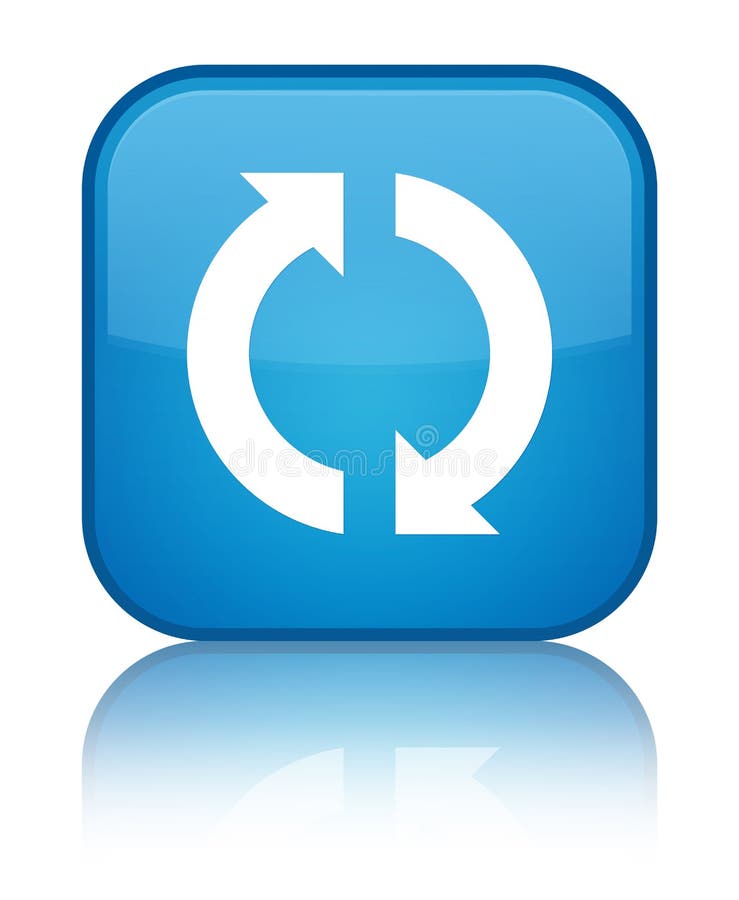 Update Icon Special Cyan Blue Square Button Stock Illustration ...