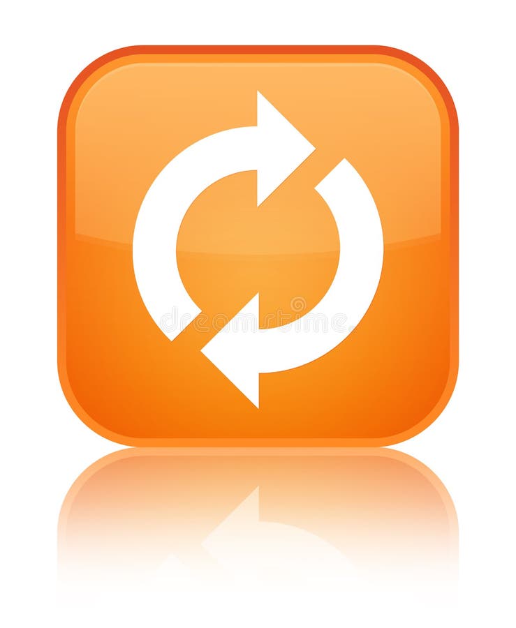 Update Icon Special Orange Square Button Stock Illustration ...