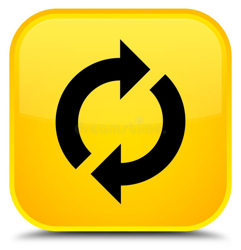 Update Icon Special Yellow Square Button Stock Illustration ...