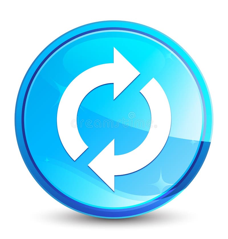 Update Icon Splash Natural Blue Round Button Stock Vector ...