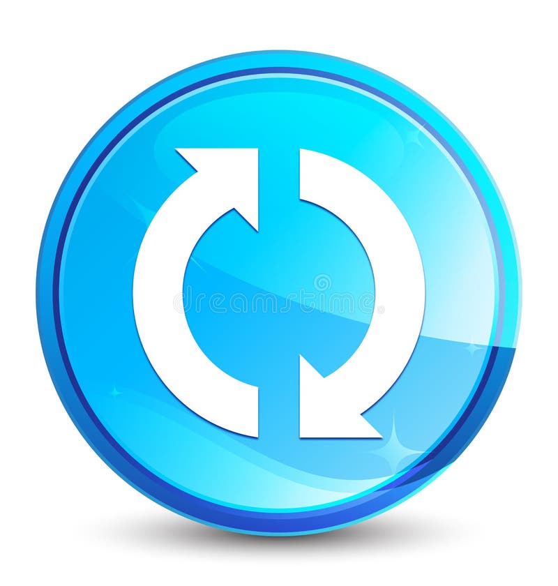 Update Icon Splash Natural Blue Round Button Stock Vector ...