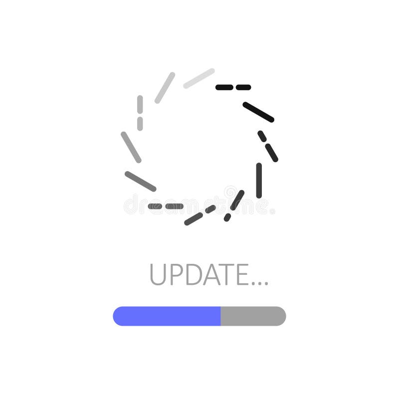 Update Icon. System Software Upgrade Concept, Loading Bar Stock Vector ...