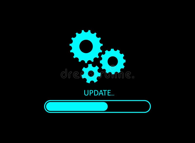 Update Icon. Upgrade of Software. Load and Install of App on Computer ...